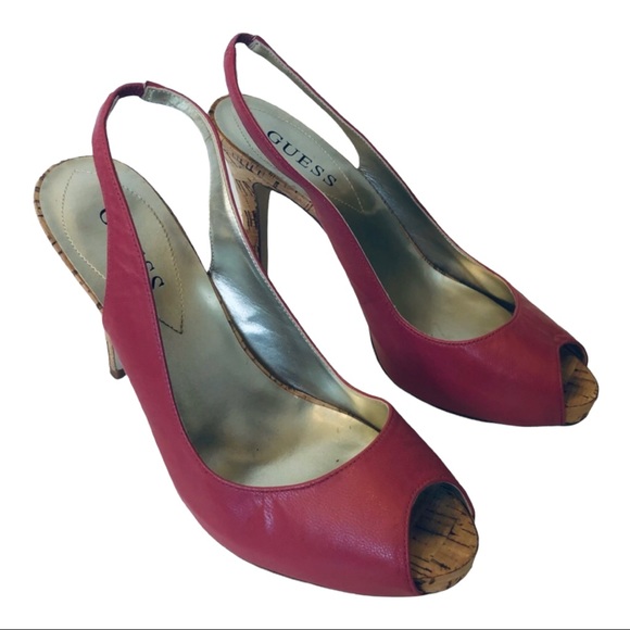 Guess | Shoes | Barbie Pink Guess High Heel Shoes Peek A Boo Toe ...